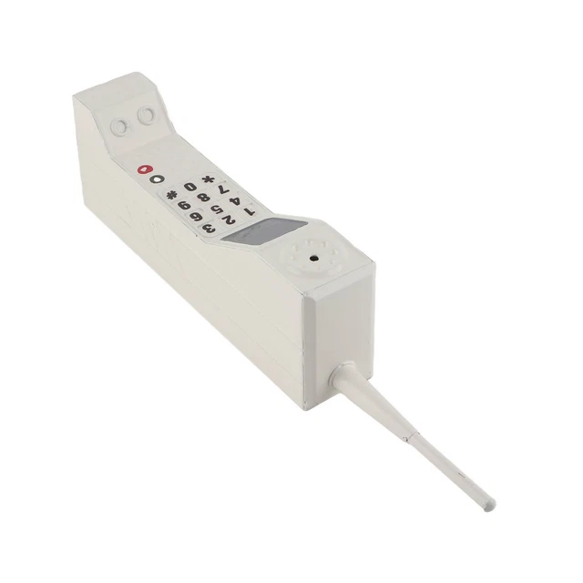 (WHITE)RETRO CELLPHONE MODEL Old Fashioned Cellular Phone Model ...