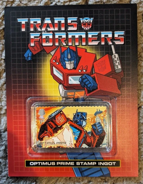 ROYAL MAIL TRANSFORMERS Optimus Prime Stamp Ingot Ltd Edition 0557/5000 ...