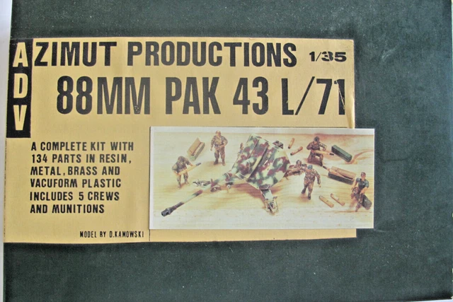 88MM PAK 43L/71 with 5 crews and Munitions Azimut | N° 35014 | 1:35 EUR 39,99 - PicClick FR