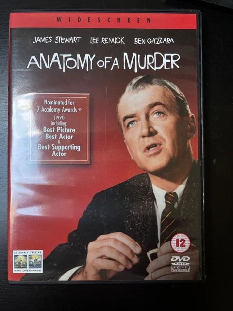 ANATOMY OF A Murder, 12+ 1959 Movie Region 2 DVD, 2001 Release James ...
