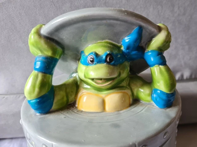 TEENAGE MUTANT NINJA Turtles Ceramic Canister/Cookie Jar Leonardo 1990 ...