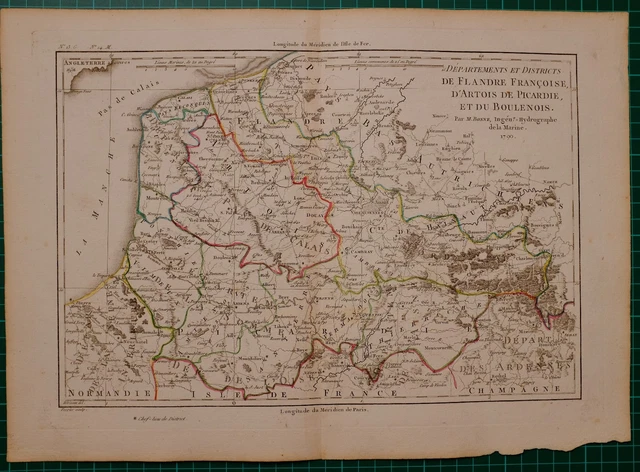 1790 EN DATE Du Rigobert Bonne Carte ~France~ Flandre Boulnois EUR 110 ...