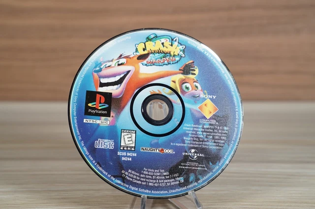 CRASH BANDICOOT 3: Warped Black Label (PS1, 1998) Disc Only CLEAN DISC ...