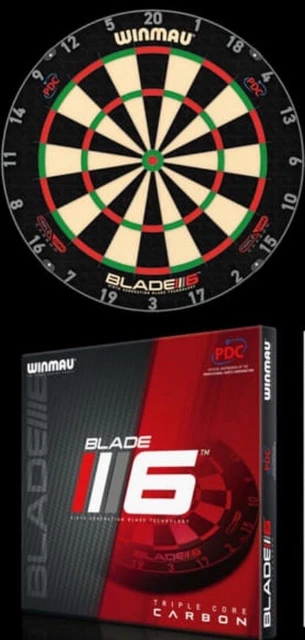 WINMAU BLADE 6 Triple Core Carbon Dartboard - Professional Dart Board ...