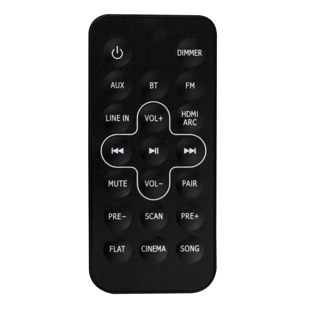 REREPLACE REMOTE CONTROL for STV202CN Audio Soundbar Player Controller ...