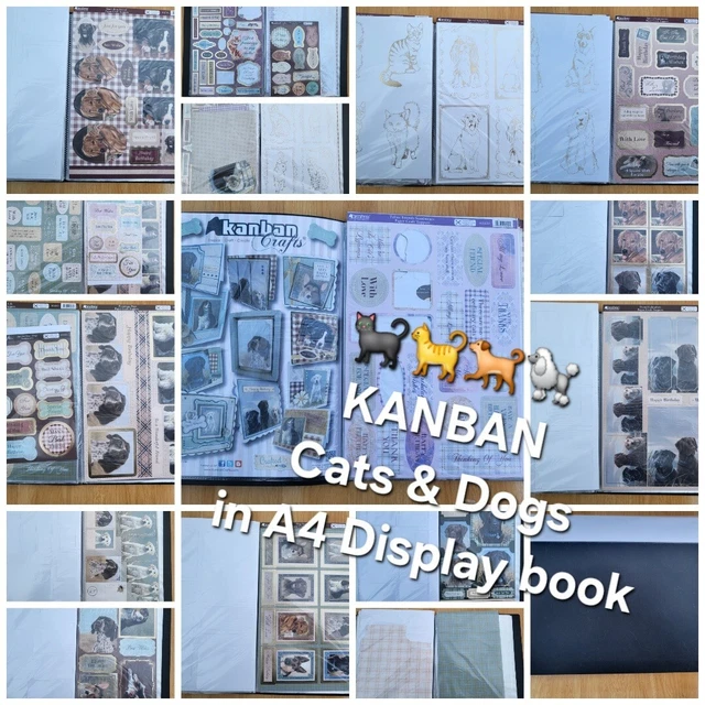 KANBAN CATS & Dogs papercraft kit in A4 Display Folder Toppers Card ...