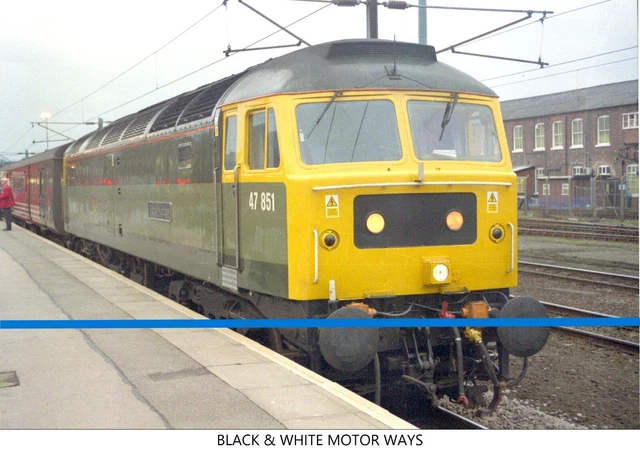 TRAIN NEGATIVE Class 47 851 In Br Two Tone Green Livery £0.99 - PicClick UK