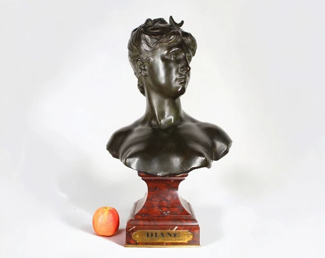 MATHURIN MOREAU BRONZE Ancien Signé Diane Médaille D'honneur Hors ...