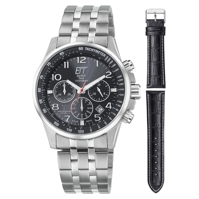 ETT ECOTECHTIME FUNK-SOLAR Montre Hommes Chronograph Professional EGS ...