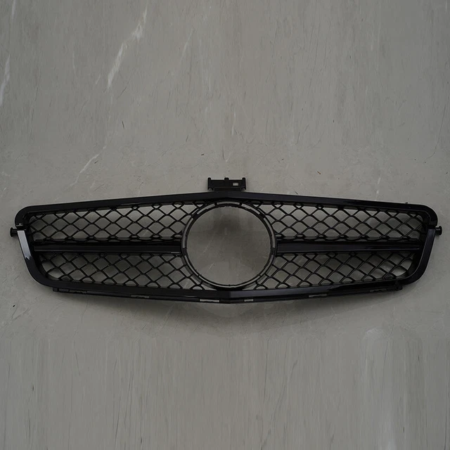 FIT FOR MERCEDES C Class W204/C204/S204 Gloss Black Front Bumper Grille ...