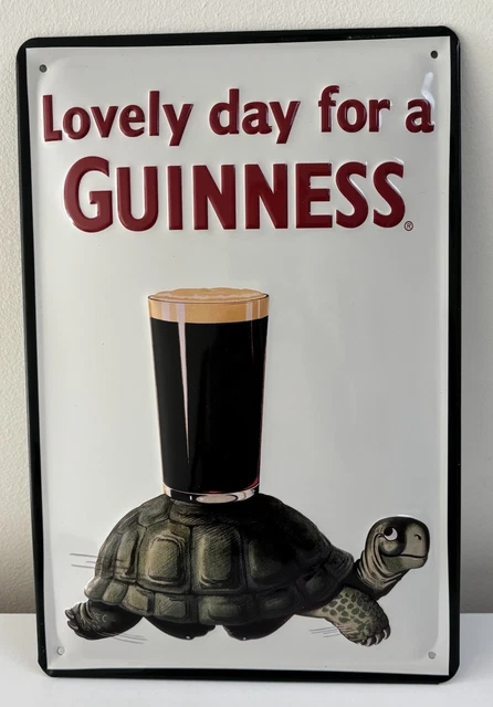 LOVELY DAY FOR A Guinness Embossed Metal Vintage Advertising ...