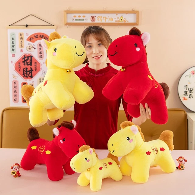 CHINESE ZODIAC HORSE Plush Toy With Pp Cotton Filling For New Year Gift ...