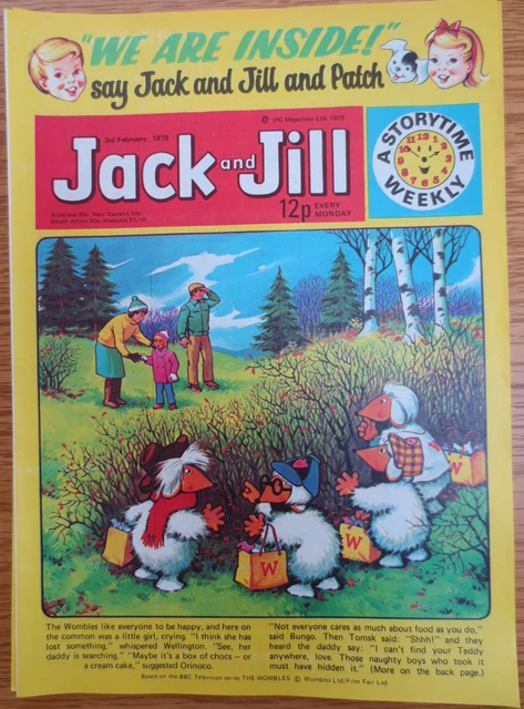 JACK & JILL COMIC 3 February 1979 Birthday Gift The Wombles Tiger Tim £ ...