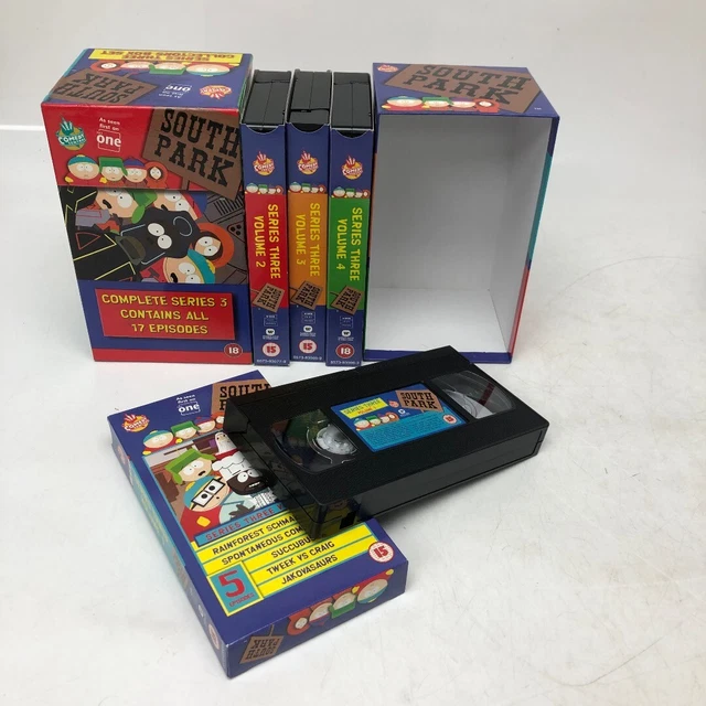 1990S SOUTH PARK VHS Boxsets Complete Series 3 & 4 Warner Vision ...