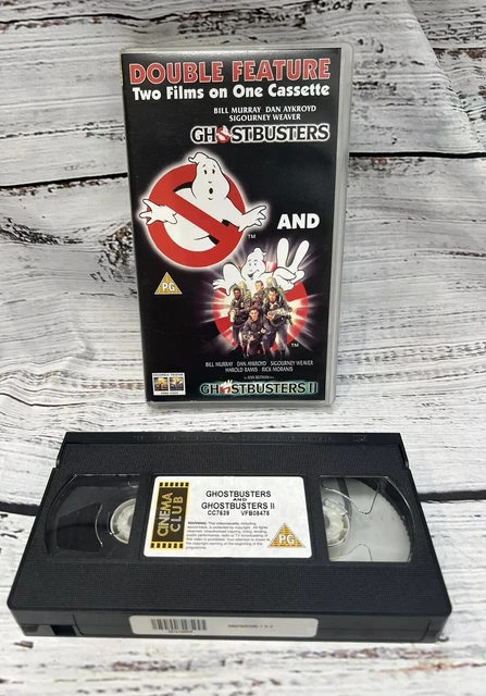 GHOSTBUSTERS 1 & 2 Double Feature VHS Video 2 Films On 1 Cassette VGC £ ...