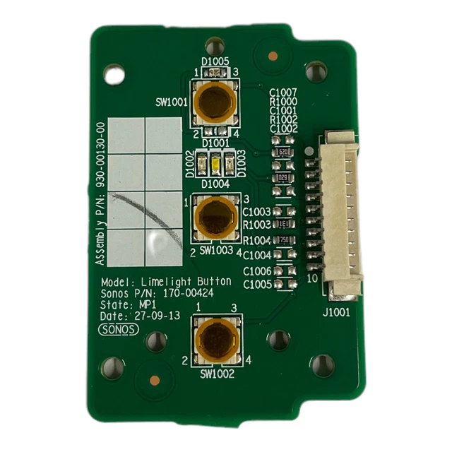 SONOS PLAYBAR LIMELIGHT Volume Button Power Board 170-0042 Replacement ...