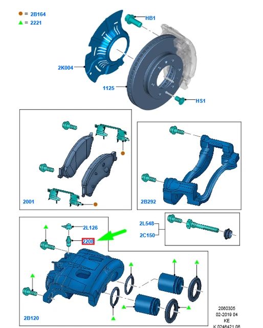 FORD RANGER T6 MK1 Front Brake Caliper Bleed Screw 1727213 NEW GENUINE ...