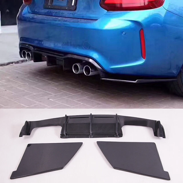 REAR TAIL DIFFUSER+CORNER Spats Cover Trim Splitter For BMW F87 M2 2016 ...