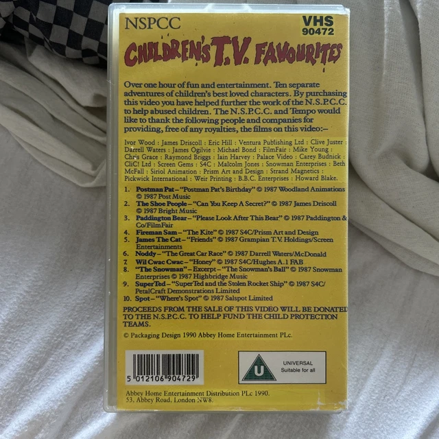 CHILDREN'S TV FAVOURITES VHS NSPCC postman pat VINTAGE CULT RARE OOP £ ...