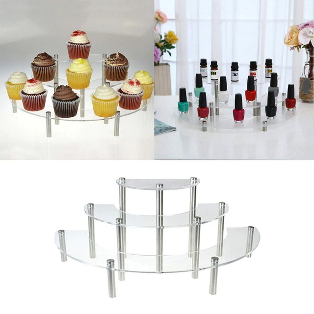 RISERS DISPLAY STAND for Pop Figure 3 Tier Clear Cupcake Dessert Stand ...