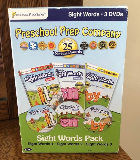 PRESCHOOL PREP SERIES: Sight Words Pack Meet the Sight Words 1-3 DVD ...