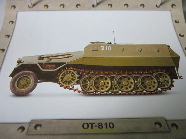 MILITÄR HALBKETTENFAHRZEUGETYPENBLATT OT 810 Tschechoslowakei ...