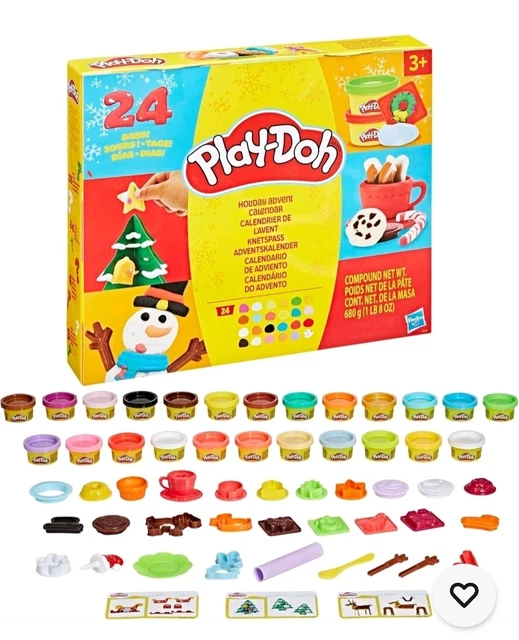 PLAY-DOH HOLIDAY ADVENT Calendar for Kids 3 and Up, 24 Day Countdown ...