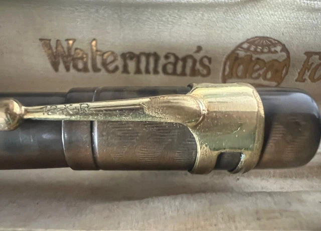 WATERMAN STIFT FÜLLFEDERHALTER Selbsteinzug Ideal 42 Feder Gold Alt EUR ...