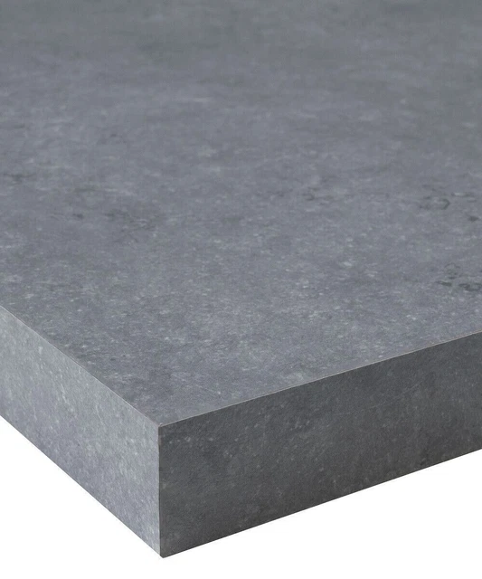 BRAZILLIA GREY STONE 40mm Square Edge Laminate Kitchen Worktop + Edging ...