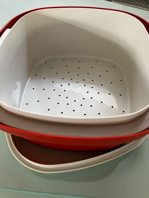VINTAGE TUPPERWARE Multi-Server Container Strainer Rice Salad Pasta £13 ...