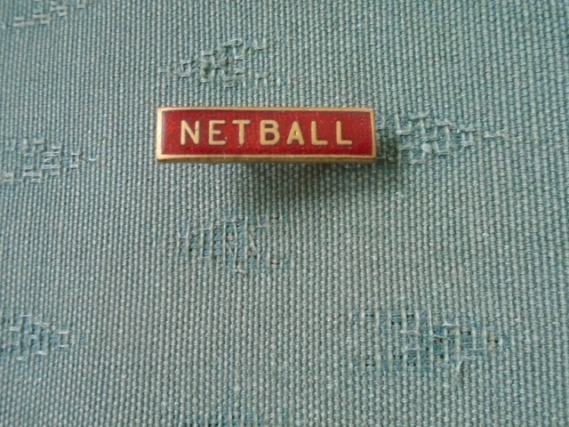 VINTAGE NETBALL - Red Bar Type School Uniform Enamel Pin Badge £4.50 ...