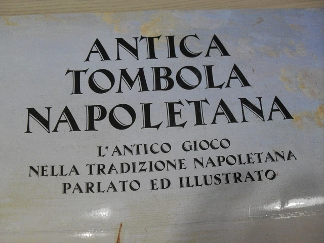 ANTICA TOMBOLA NAPOLETANA = tabellone illustrato con 48 cartelle EUR 9 ...