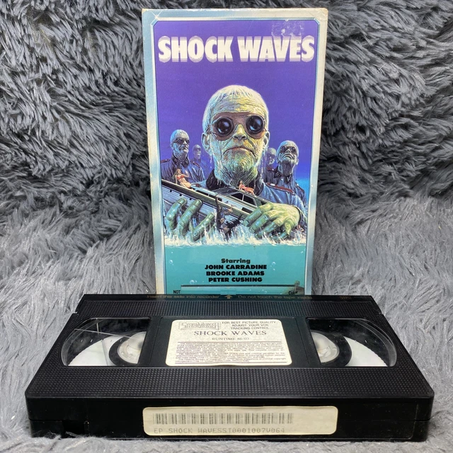 SHOCK WAVES 1976 VHS Tape 1989 StarMaker Peter Cushing 70s Zombie ...
