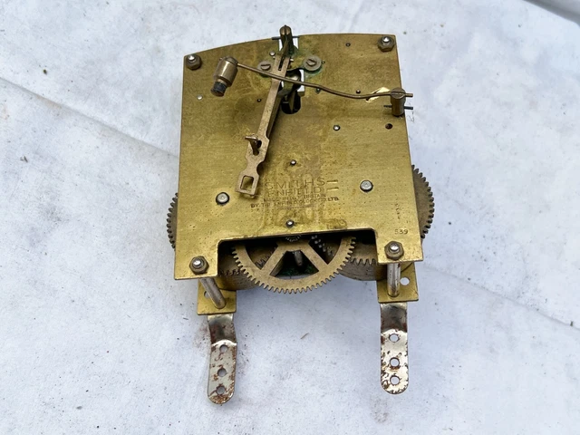 VINTAGE ANTIQUE SMITHS Enfield Clock Movement Mechanism Brass £24.99 ...
