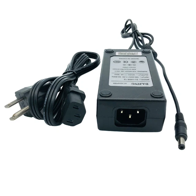 ORIGINAL DAJING DJ-U48S-12 AC Power Adapter Charger 12V 4A w/PC £15.82 ...
