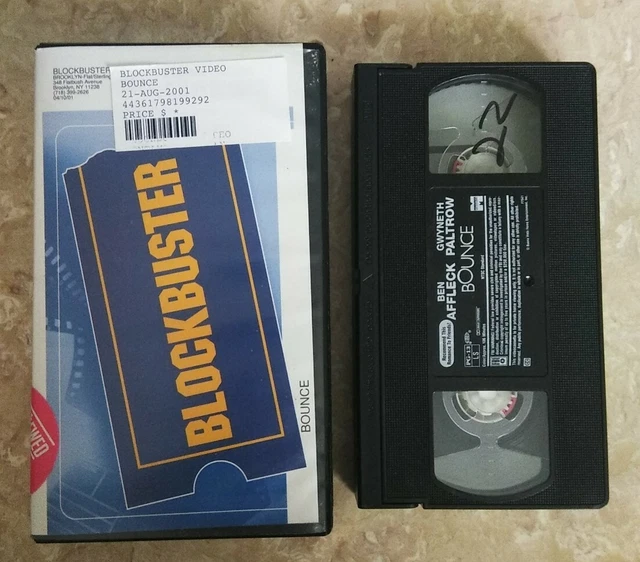 BOUNCE MOVIE VHS ORIGINAL vintage BLOCKBUSTER VIDEO RENTAL CLAMSHELL ...