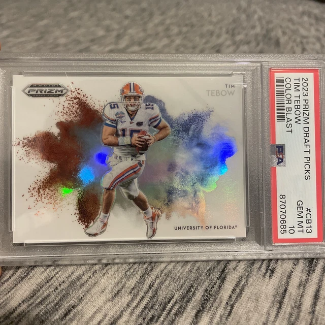 2023 PANINI PRIZM Draft Tim Tebow Color Blast SSP Florida Gators CB-13 ...
