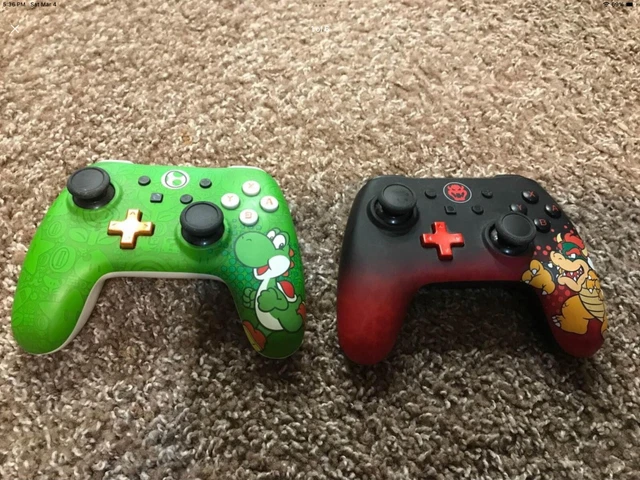 POWER A BOWSER and Yoshi Super Mario Wired Controllers For Nintendo ...