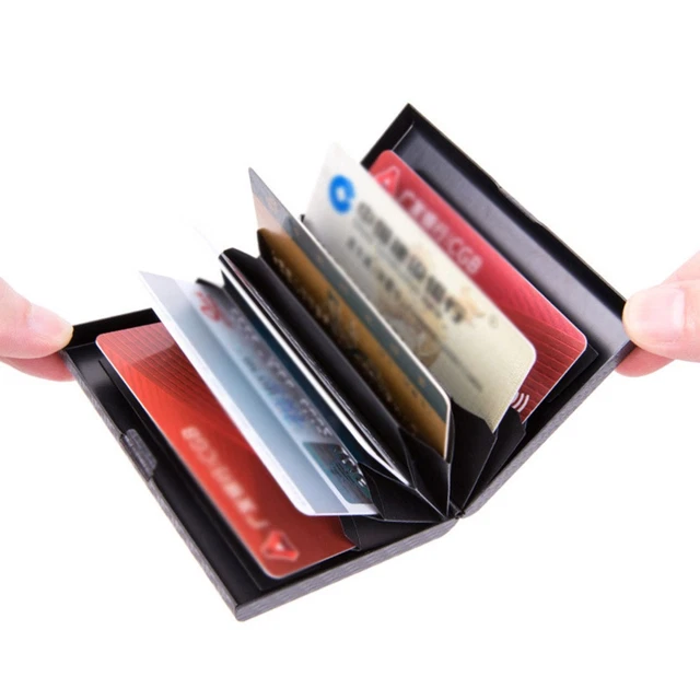 ANTI-DEMAGNETIZATION BANK CARD Box Stainless Steel Holder Credit ...