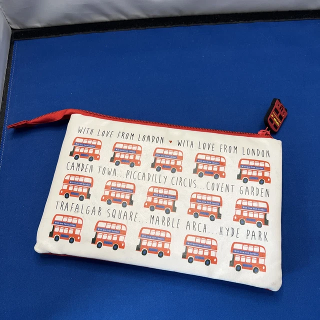 BRITISH MULTI RED Double Decker London Bus Large Pen Pencil School Work ...