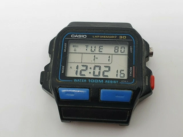 VINTAGE DIGITAL CASIO 863 SDB-500W Watch Lap Memory 30 EUR 193,80 ...