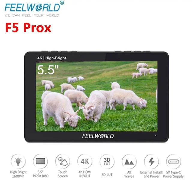 FEELWORLD F5 PROX 5,5 pollici 1600 nit 4K monitor HDMI touch screen per ...