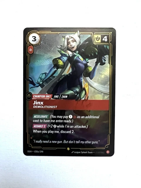 RIFTBOUND LEAGUE OF Legends TCG | Jinx Demolitionist Alt Art | OGN 30a ...