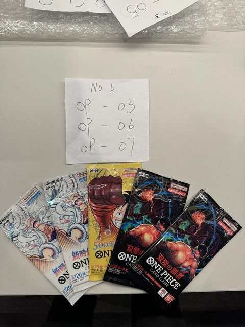 ONE PIECE TCG - OP07 OP05 OP06- Japanese -BOOSTER BUNDLE PACKS X5 No.6 ...