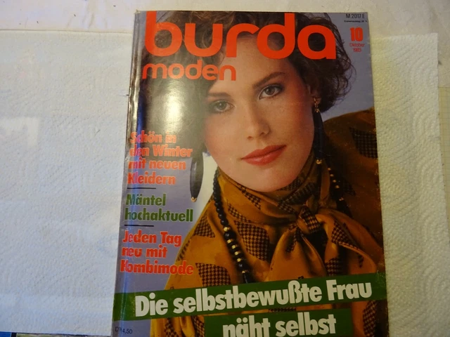 SCHNITTMUSTER BURDA MODEN Oktober 1983, komplett, Handarbeiten, Rezepte EUR 4,00 - PicClick DE