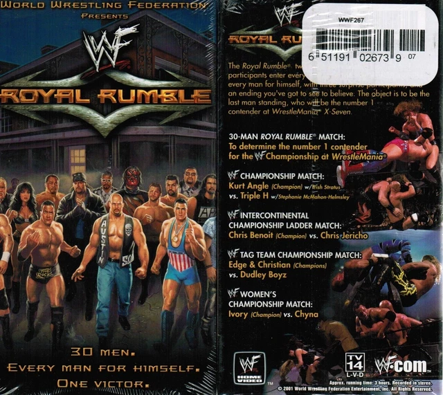 WWE WWF ROYAL Rumble 2001 Steve Austin K Angle Rock Chyna New Wrestling ...