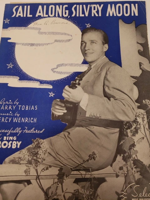 SAIL ALONG SILV'RY Moon Bing Crosby 1937 Sheet Music $5.79 - PicClick CA