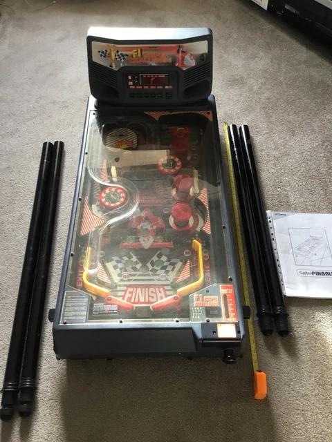 PINBALL MACHINE SAITEK F1 Super Challenge Fully Working Rarely Used ...
