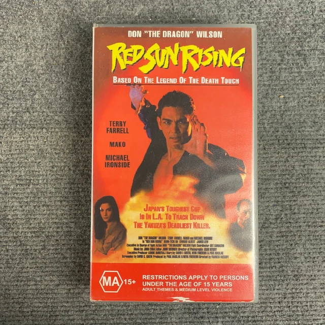 RED SUN RISING VHS Video Martial Arts MA15+ Video Don "The Dragon ...