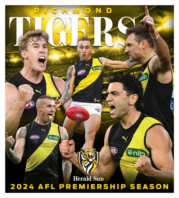 2024 Richmond Tigers Laminated Afl Football Team Poster Big 420m Eur
